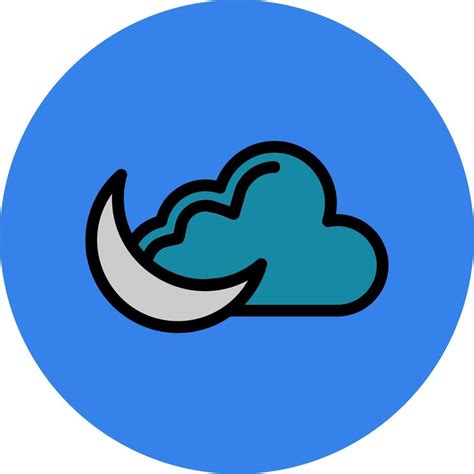 Cloudy Night Filled Multi Circle Icon 51940884 Vector Art At Vecteezy