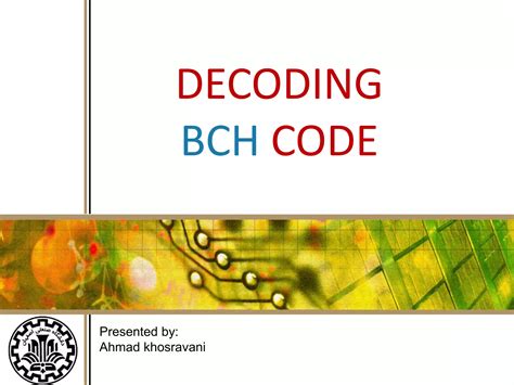 bch code and decoding bch pptx programming languages computing