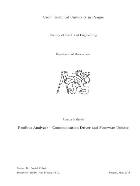 Fillable Online Dspace Cvut Masters Thesis Profibus Analyzer Fax Email
