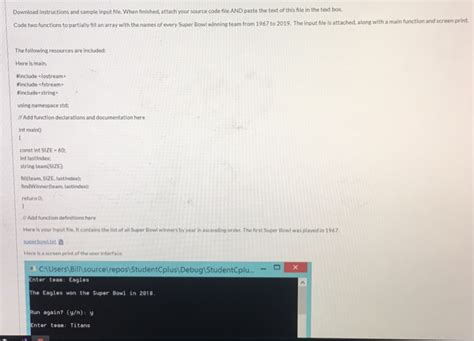 Solved Download Instructions And Sample Input File When