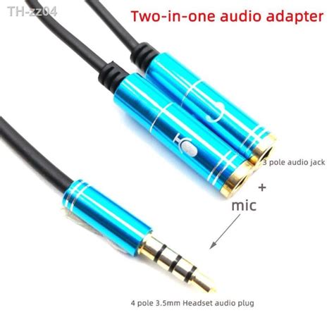 Two In One Audio Adapter Dual Mm Headphone Plug Audio Cables Splitter Microphone Stereo