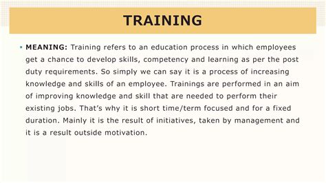 Difference Between Training And Developmentpptx