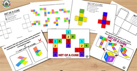 Net Of A Cube With Free Templates And Guide