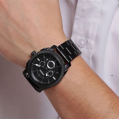 Fossil Fs4552 Chornograph Black Shine Stainless Steel Machine Mens Wa Stylebrewed
