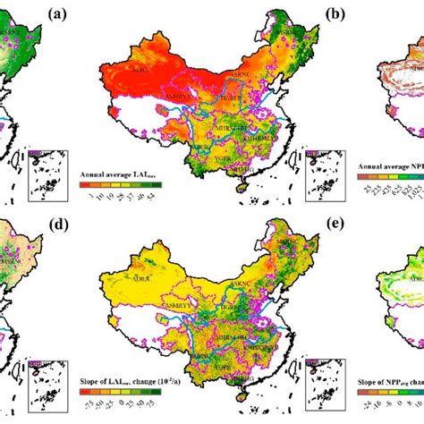 spatial pattern of annual average ecosystem quality eq and slope of