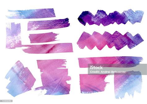 수채화 예술 자유형 드로잉은 빨간색과 파란색 보라색과 보라색 얼룩과 스플래쉬를 설정합니다 흰색 배경에 수채화 프레임 추상적 인 요소 인포그래픽 만화 및 카탈로그 곡선에 대한