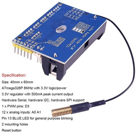 MODULO INALAMBRICO LORA PARA ARDUINO ATMEGA P RADIO NODE V MHZ Starware