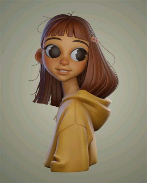 ines miryam 3d sculpt based on character concept by magdalina dianova 3dart 3dmodeling