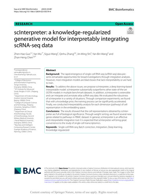 Pdf Scinterpreter A Knowledge Regularized Generative Model For