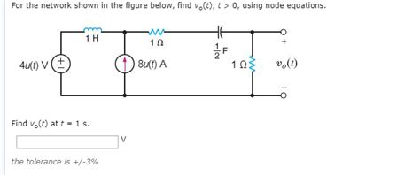 Solved For The Network Shown In The Figure Below Find Chegg