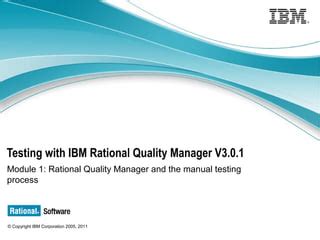 Rational Quality Manager PPT