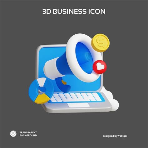 Premium Photo Digital Marketing 3d Business Icon For Uiux Web App Infographic Etc