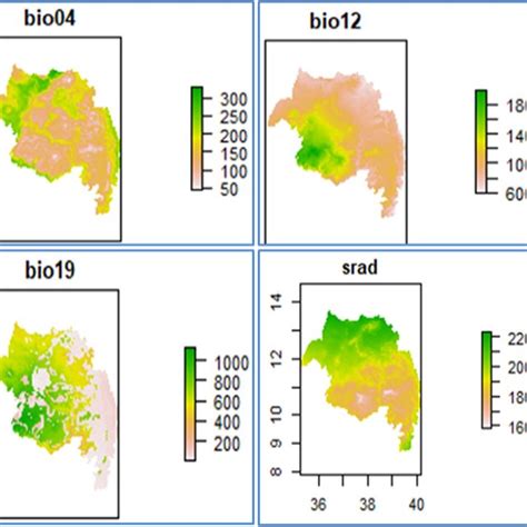 Spatial Distribution Of Input Environmental Variables Selected For The Download Scientific