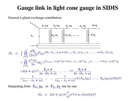 Ppt Singluarity And Gauge Link In Light Cone Gauge Powerpoint