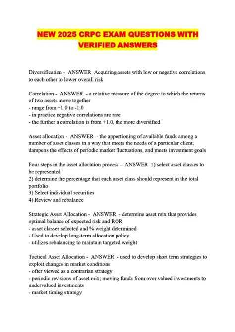 All Crpc Packaged Exams Questions With 100 Verified Answers Stuvia Us