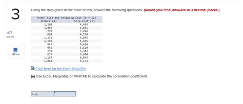 solved using the data given in the table below answer the