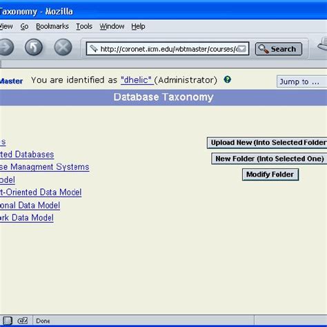 Example Of Database Taxonomy Download Scientific Diagram