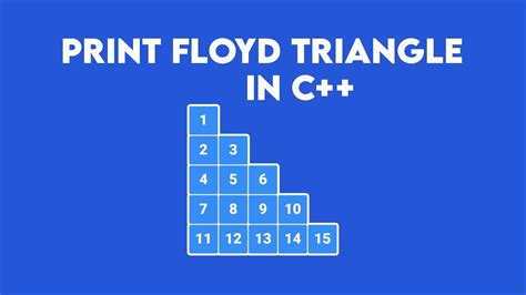 C Program To Print Floyd Triangle YouTube