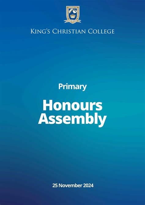 Pma Primary Honours Assembly Term 4 By Kings Christian College Issuu