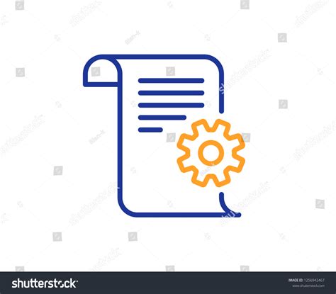 Technical Documentation Line Icon Instruction Sign Stock Vector Royalty Free