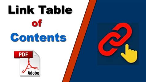 How To Create A Table Of Contents Link To Pages In PDF Adobe Acrobat Pro YouTube