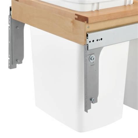 Rev A Shelf WCTM DM Qt Double Top Mount Waste Container Natural Faceframe