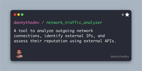Github Dannythedevnetworktrafficanalyzer A Tool To Analyze Outgoing Network Connections