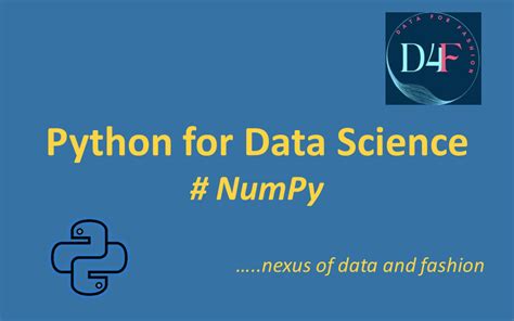 Numpy Python Library Data4fashion