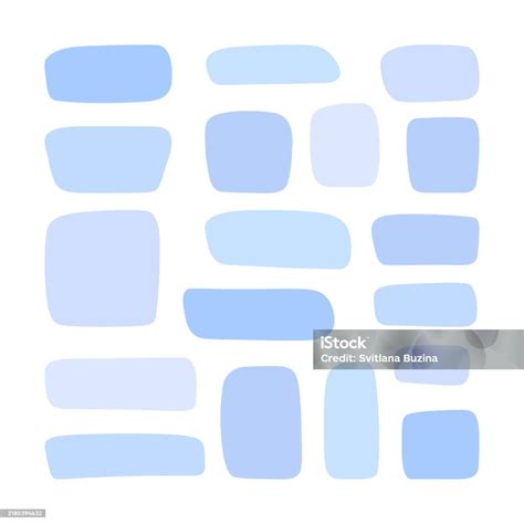 A Set Of Empty Text Fields In Blue Pastel Shades Rectangular Shape