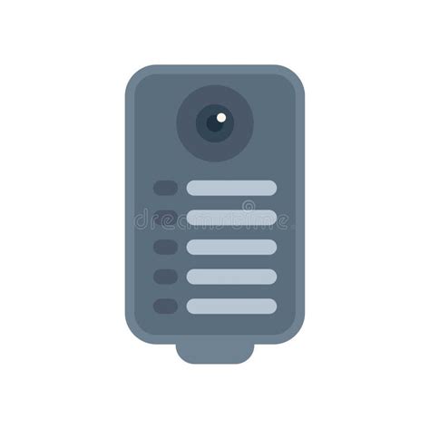 Modern Intercom System With Camera Displaying User Interface Stock