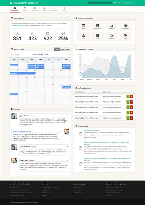 [free] twitter bootstrap admin template templatevamp behance