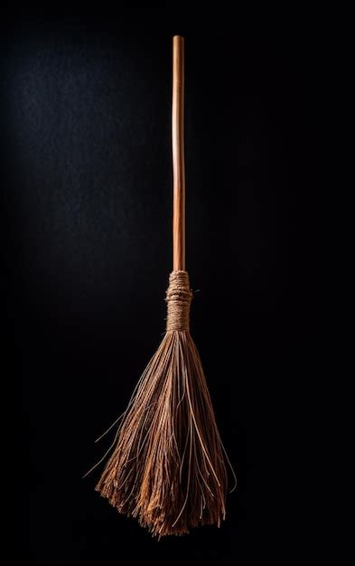 Premium AI Image A Wooden Broom With A Rope Around The Handle