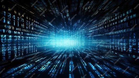 Premium Ai Image An Abstract Digital Background With Binary Code And Ai Algorithms Running In