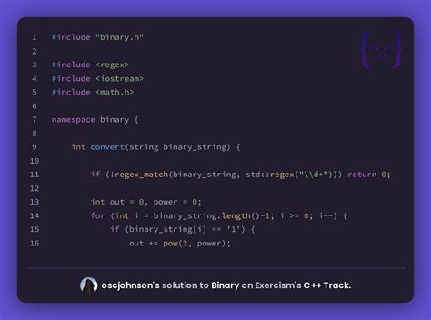 Oscjohnsons Solution For Binary In C On Exercism