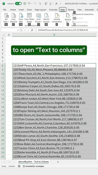 How To Use Text To Column In Excel Excel Texttocolumn Spreadsheet