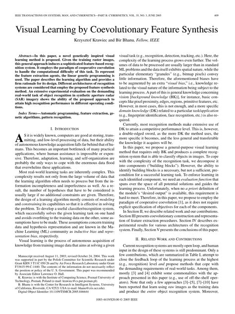 Pdf Visual Learning By Evolutionary Feature Synthesis