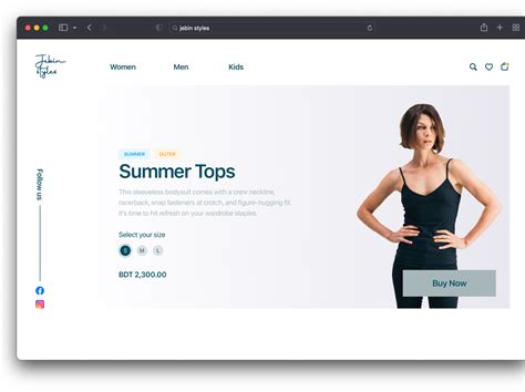 Women Ecommerce Landing Page By Rehanoor Hasan Rashed On Dribbble