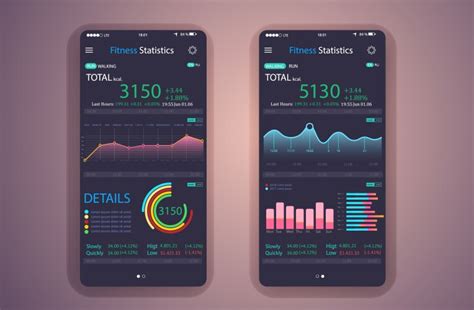 Mobile App Design Ui Ux A Set Graphic Royalty Free Vector