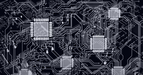 Composition Of Computer Processor And Circuit Board Stock Illustration