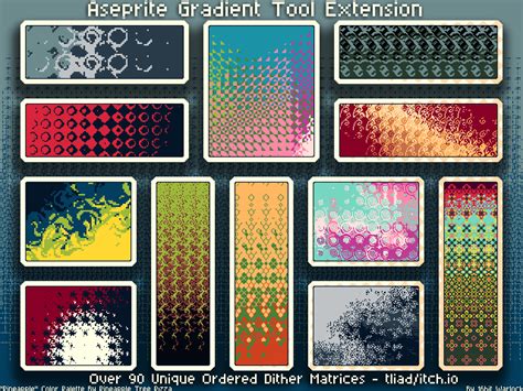 New Aseprite Gradients Extension Over 100 Unique Dithering Patterns By Tliadkristofer Paul