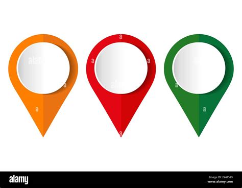 Set Of Map Pin Location Icons Modern Map Markers Stock Vector Image