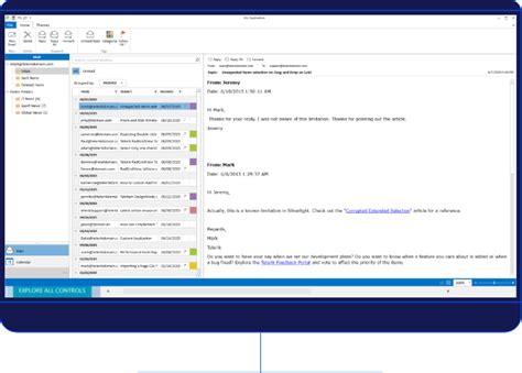 outlook inspired application from telerik ui for wpf