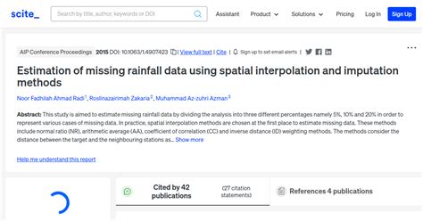 Estimation Of Missing Rainfall Data Using Spatial Interpolation And