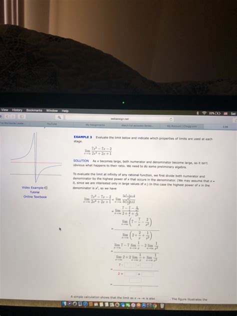 Solved EXAMPLE Evaluate The Limit Below And Indicate Wh Chegg