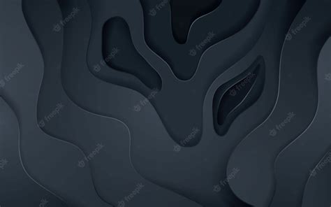 Premium Vector Abstract Black Papercut Decoration Texture With Overlap Layers Effect