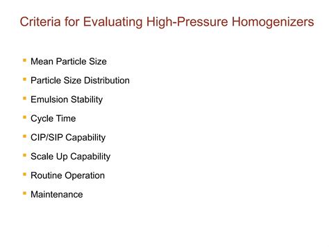 Particle Size Analysis For Homogenization Process Development Ppt