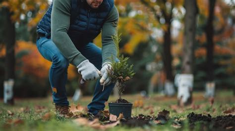 The Man Planting Tree Sapling Premium Ai Generated Image The Man Planting Tree Sapling Premium Ai Generated Image