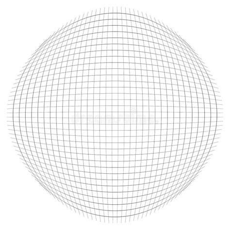 Spherical Globular Mesh Grid Convex Bulbous Circular Pattern Lines Forming A Circle Stock