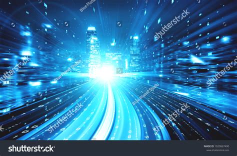 Digital Data Flow On Road Motion Stock Photo 1920067490 Shutterstock