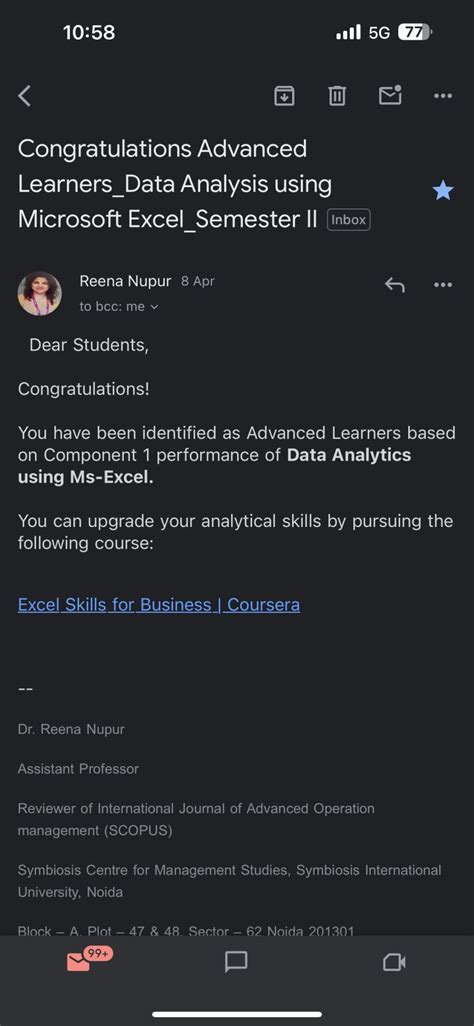 Arshiya Garg On Linkedin Excelskills Advancedlearner Bba